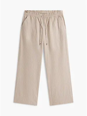 Tommy Hilfiger Striped Poplin Pull-on Pant Beige