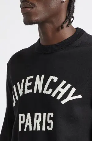 Givenchy Couture Intarsia Crewneck Sweater - Black