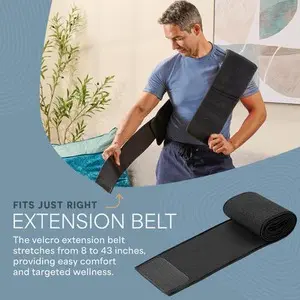 LIFEPRO Challeva Red Light Therapy Belt 660nm & 850nm Infrared Belt For Pain Relief & Wellness - Black