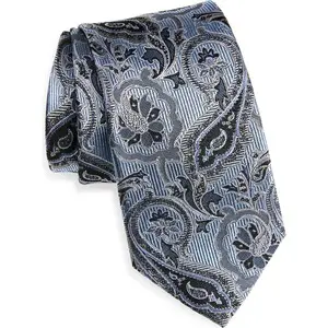 Nordstrom Floral Paisley Silk Tie Light Blue