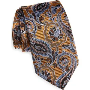 Nordstrom Floral Paisley Silk Tie - Orange