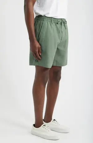 Mack Weldon Linen Blend Drawstring Shorts - Cactus