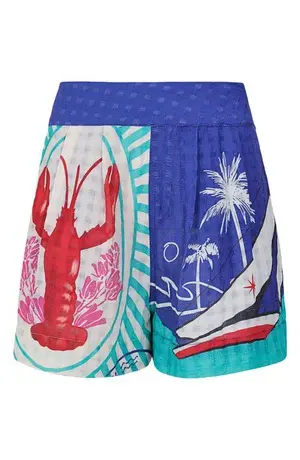 Agua Bendita Lia Alina Printed Cotton Shorts