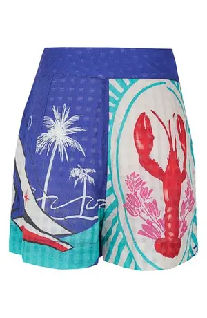 Agua Bendita Lia Alina Printed Cotton Shorts