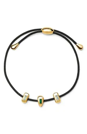MISSOMA Molten Stone Baguette Cord Bracelet
