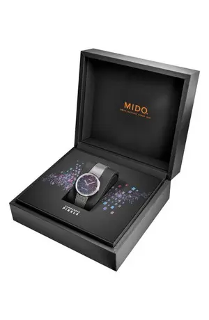 MIDO Commander Automatic Mesh Strap Watch - Black Multi