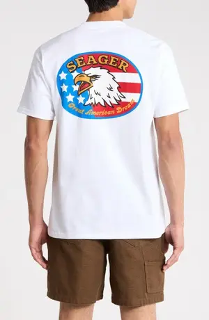 SEAGER CO Great American Dream Cotton Graphic T-shirt
