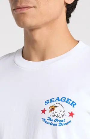 SEAGER CO Great American Dream Cotton Graphic T-shirt