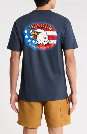 SEAGER CO Great American Dream Cotton Graphic T-shirt