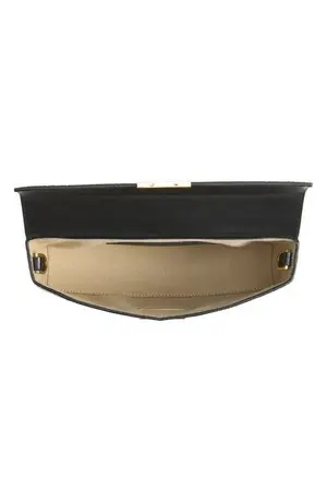 TOTEME Croc-embossed Leather Clutch With Shoulder Strap - Black