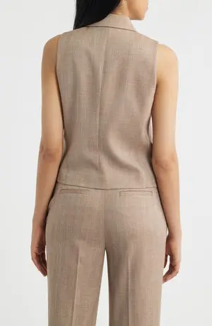 Anne Klein Herringbone Vest