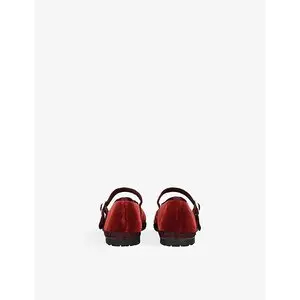 FLABELUS Pierre Sienna Velvet Mary-jane Flats