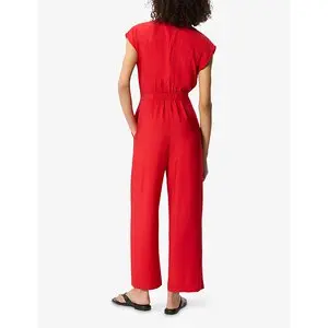 Whistles Sleeveless Drawstring-waist Woven Jumpsuit