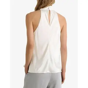 REISS Kora Cowl-neck Silk Top