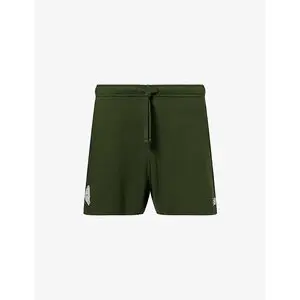 Stone Island X New Balance Badge Drawstring Cotton-jersey Shorts - Juniper