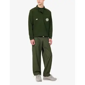 Stone Island X New Balance Drill Brand-patch Cotton Polo Sweatshirt