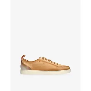 Santoni Monte Carlo Leather Trainers - Tan