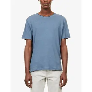 Paige Monroe Short-sleeve Cotton And Linen-blend T-shirt - Lakeside