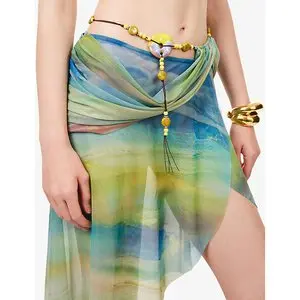 JADED LONDON Draped Woven Midi Skirt