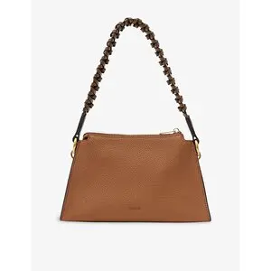 REISS Avery Mock-croc Suede Shoulder Bag
