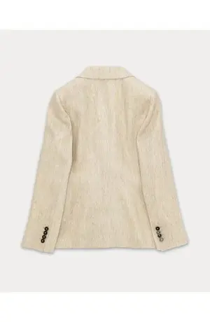 FORTELA Bastien Classic Double-breasted Linen Jacket - Cream