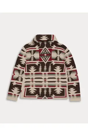FORTELA Wyoming Alpaca And Cotton Cardigan With Navajo Design