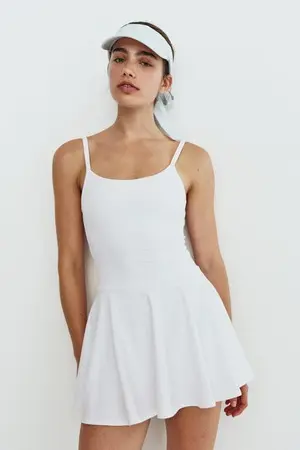 H&m Softmove™ Tennis Dress - White