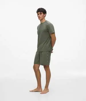 Karl Lagerfeld Logo Tape Pajama Set - Thyme