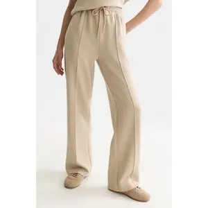 Scotch & Soda Tie Waist Wide Leg Sweatpants - Doeskin