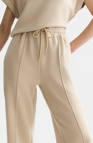 Scotch & Soda Tie Waist Wide Leg Sweatpants