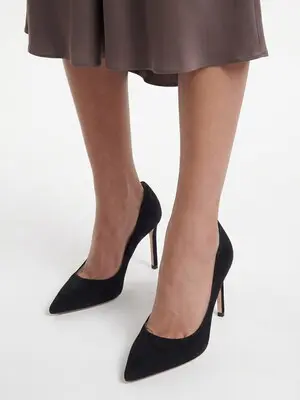 JIMMY CHOO Romy 85 Leather Pumps - Black