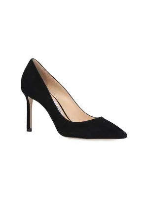 JIMMY CHOO Romy 85 Leather Pumps - Black