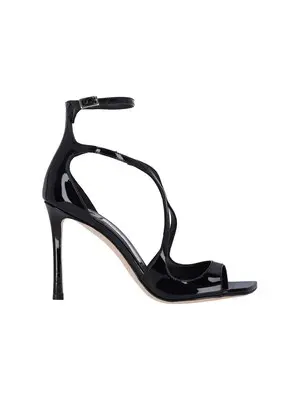 JIMMY CHOO Azia 95 Stiletto Sandals - Black