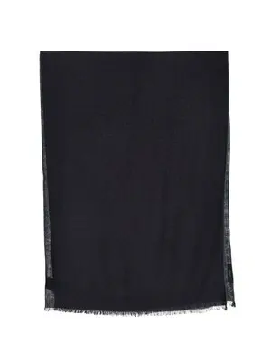 Gucci Wool And Silk Scarf - Black