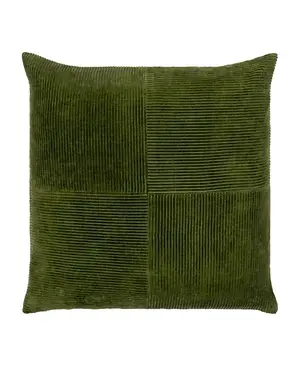 Livabliss Corduroy Quarters Decorative Pillow, 18l X 18w - Olive