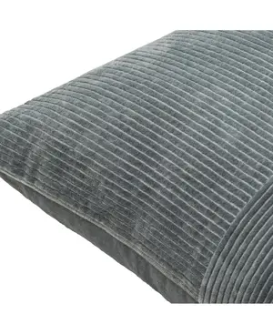 Livabliss Corduroy Quarters Decorative Pillow, 22l X 22w - Charcoal