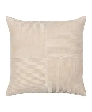 Livabliss Corduroy Quarters Decorative Pillow, 22l X 22w - Light Beige