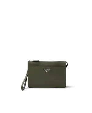 Prada Saffiano Leather Pouch - Green
