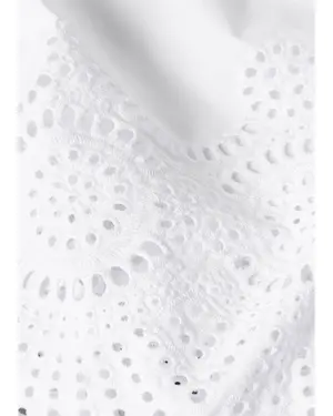 Whistles Broderie Cotton Midi Skirt