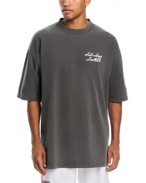 SATURDAYS FOOTBALL Worldwide Graphic Tee - Grey