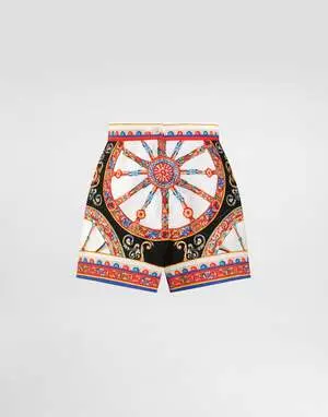 Dolce & Gabbana Carretto-print Poplin Shorts - Multicolor