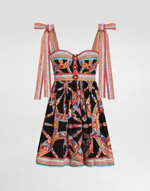 Dolce & Gabbana Carretto-print Poplin Dress - Multicolor