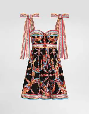Dolce & Gabbana Carretto-print Poplin Dress - Multicolor