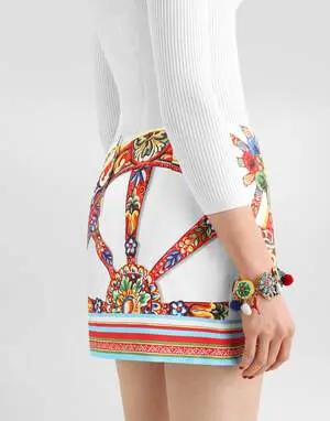 Dolce & Gabbana Carretto-print Fabric Miniskirt