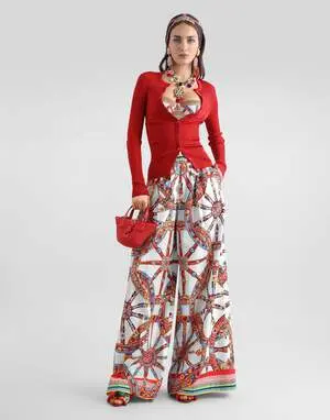 Dolce & Gabbana Ribbed Viscose Knit Cardigan