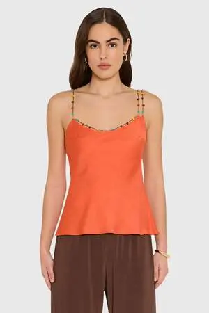 Amanda Uprichard Eros Beaded Strap Camisole