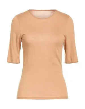 Majestic Filatures Cotton And Cashmere T-shirt - Beige