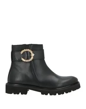POLLINI Ankle Boots Size Leather - Black