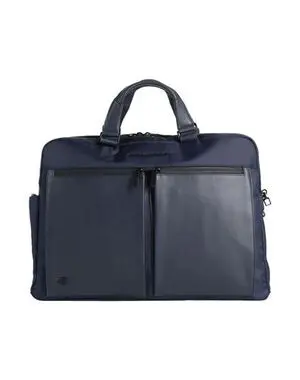 PIQUADRO Cow Leather And Nylon Computer Bag - Navy