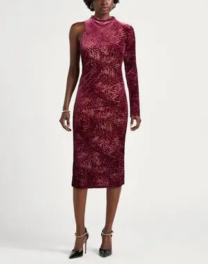 Patrizia Pepe Velvet One-shoulder Midi Dress